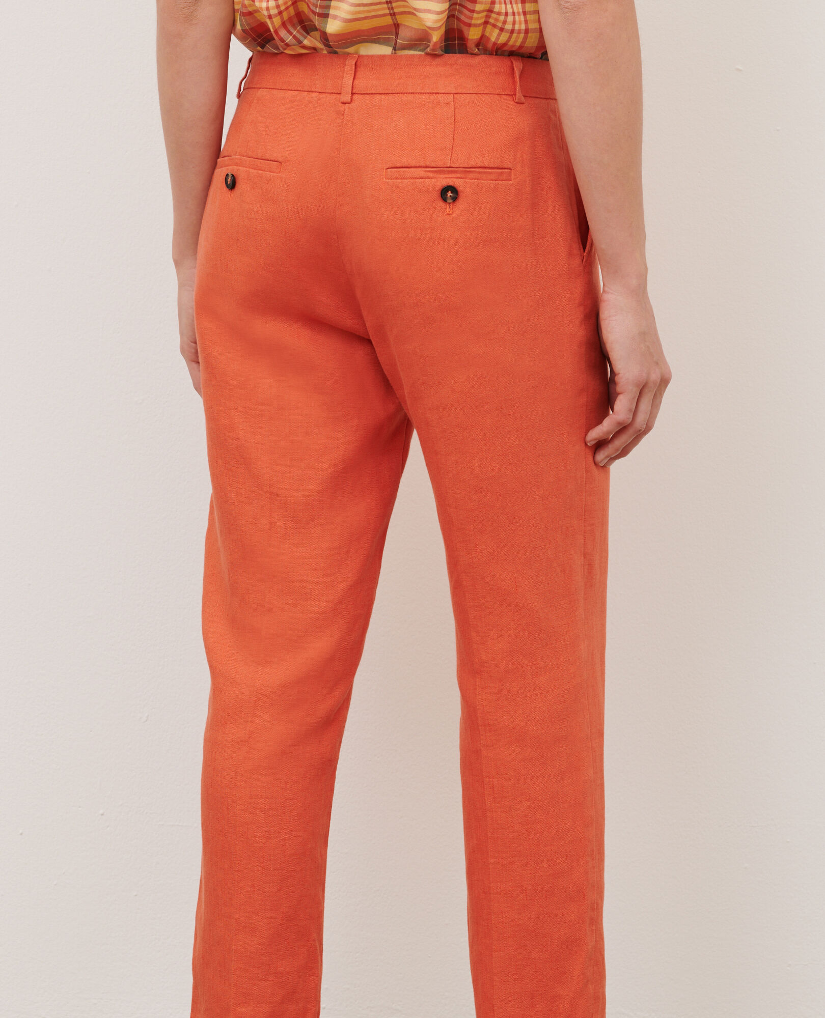 MARGUERITE - Cigarette trousers tiger lily orange - Comptoir des Cotonniers